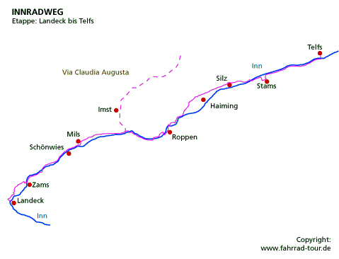 Innradweg: Von Landeck nach Telfs